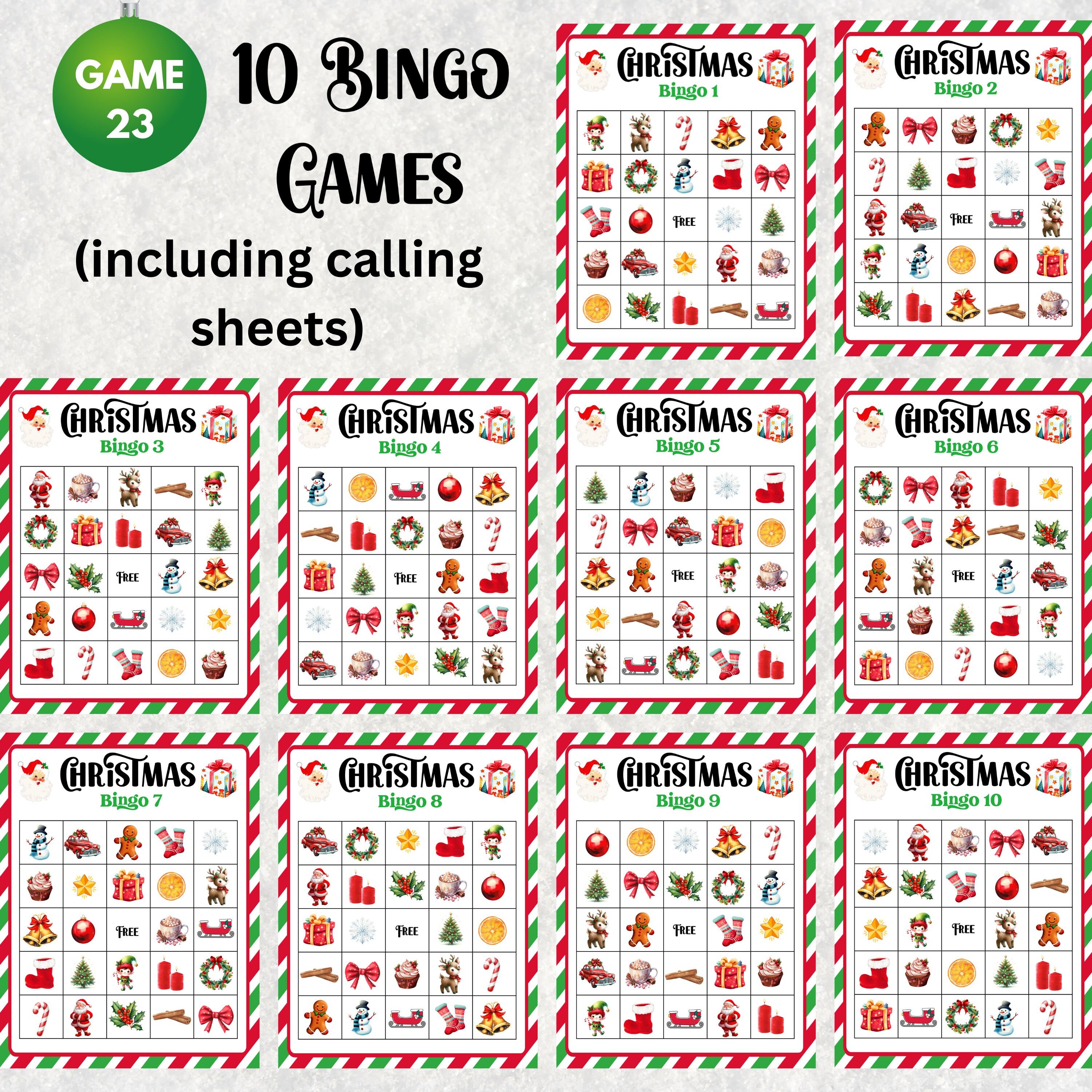 26 Printable Christmas Game Bundle, Christmas Family Games, Christmas ...
