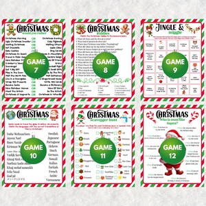26 Printable Christmas Game Bundle, Christmas Family Games, Christmas ...