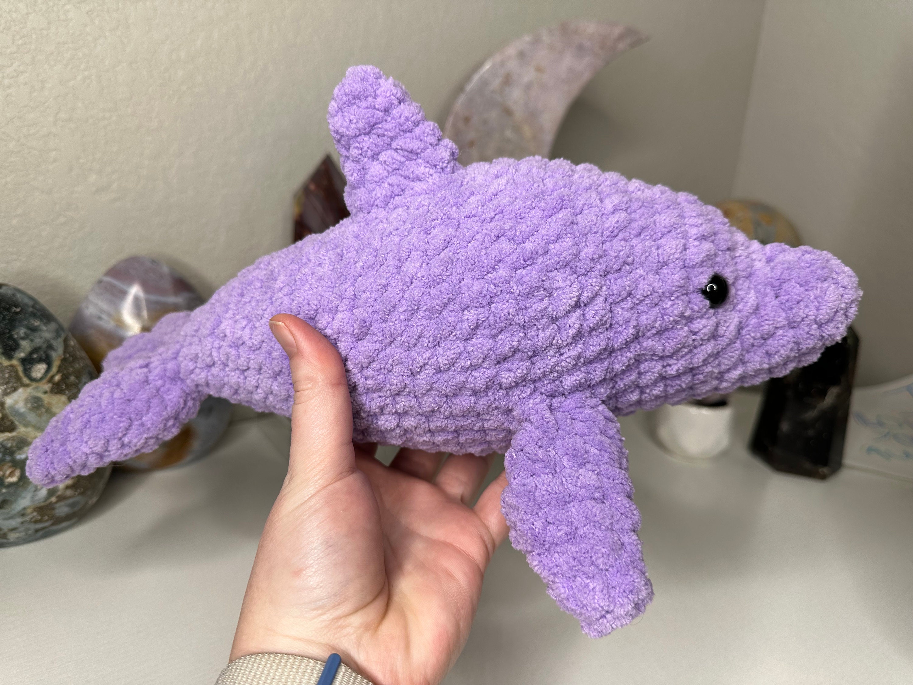 Dolphin Plushie, Handmade Crochet Dolphin Plush, Choose Your Color - Etsy