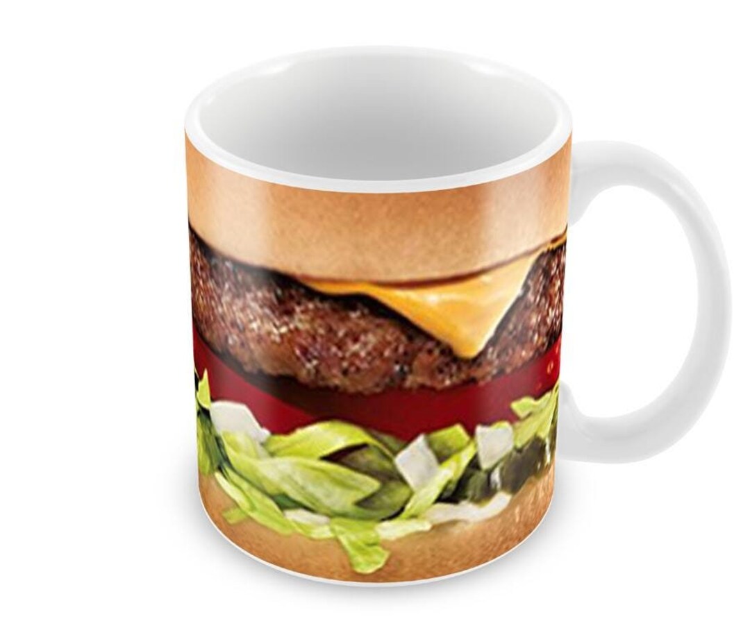 Cheeseburger Personalised Ceramic Mug/free Personalisation/10oz - Etsy