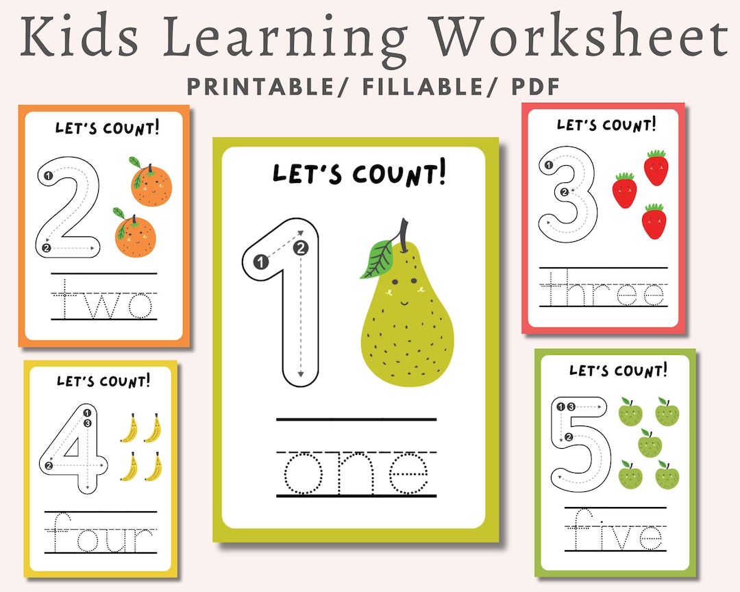 Tracing Numbers 1-10 Flashcards Printable, Preschool Kids Curriculum ...