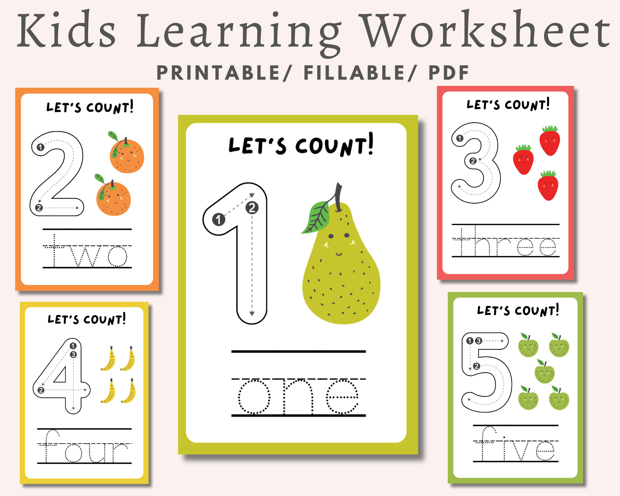 Tracing Numbers 1-10 Flashcards Printable, Preschool Kids Curriculum ...