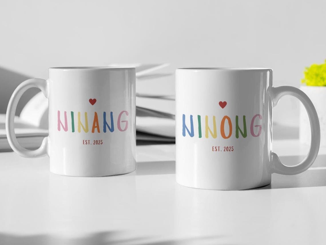 Personalized Ninang and Ninong Mug Set: Filipino Godparent Gift - Etsy