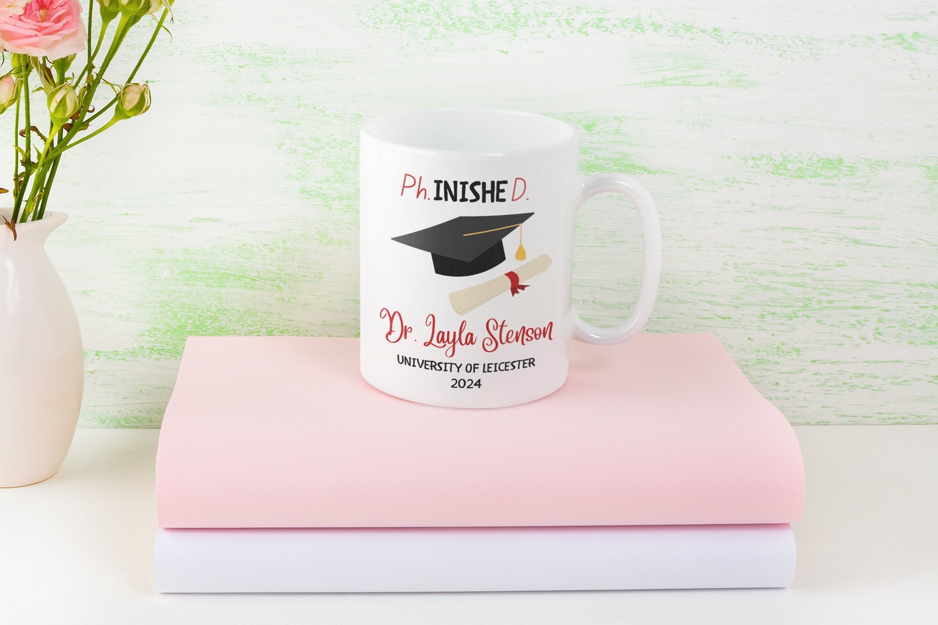 Ph.inishe.d It Personalised Graduation Mug, Phd Graduation Gift 2024 ...