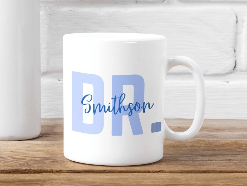 Custom Dr Mug, Personalised Gift for Doctor, Medical Student Graduation ...