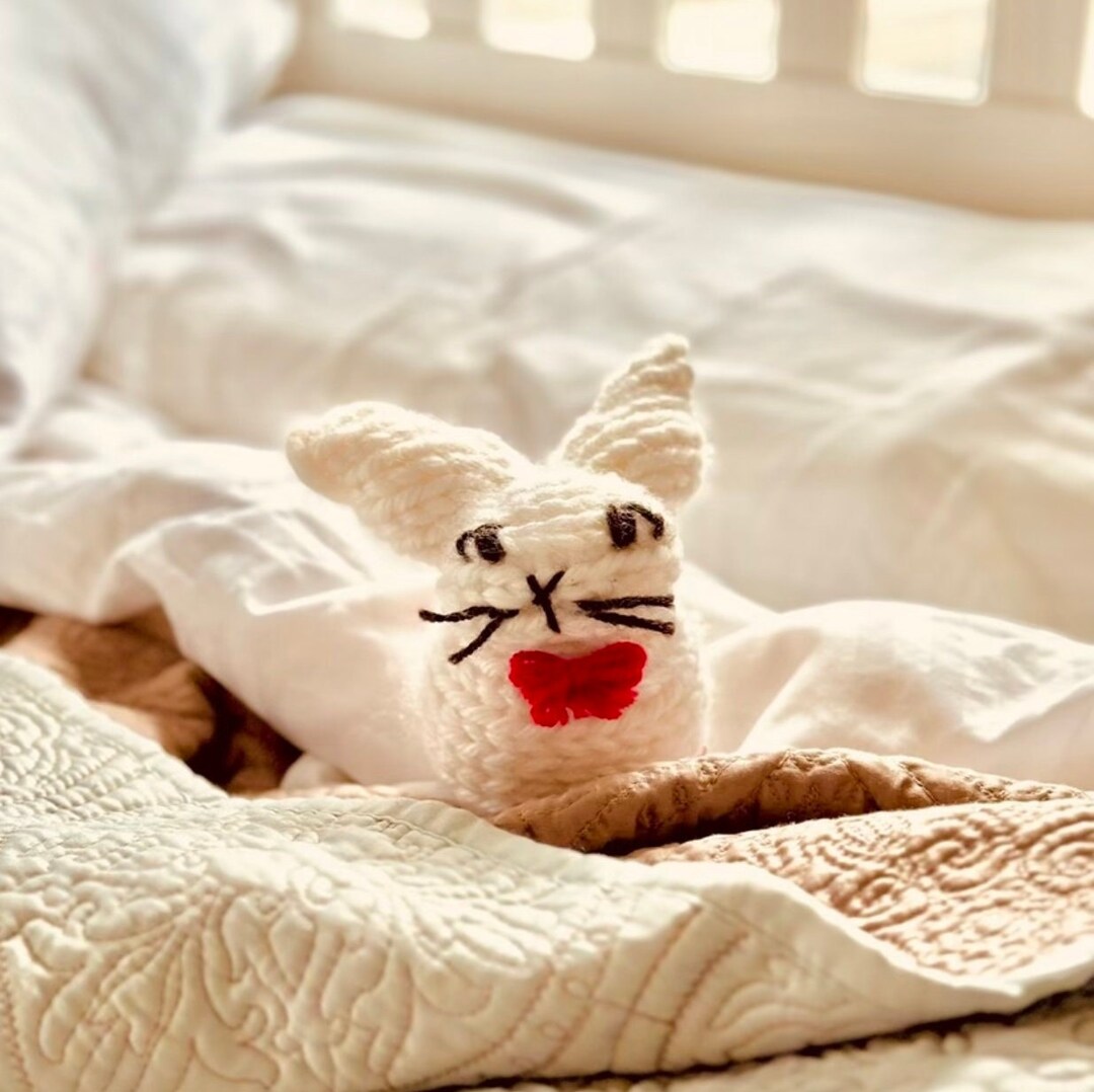 Hand Knit Bunny Bun-bun - Etsy