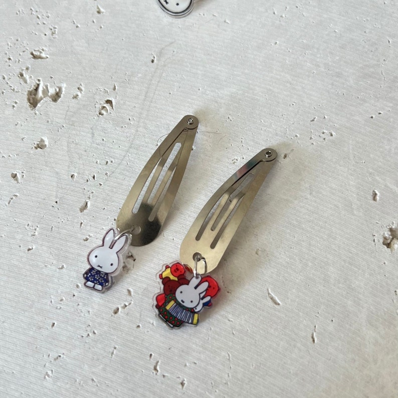 Surprise Bag Miffy Hair Clips Dangling Miffy Hair Clips Kawaii Cute ...