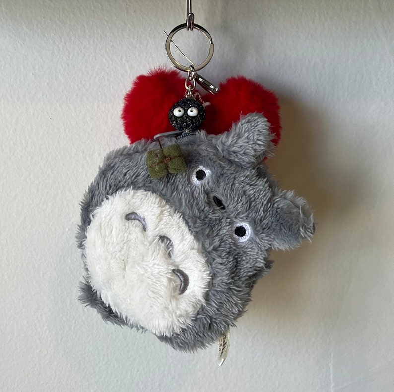 My Neighbor Totoro Soot Sprite Faux Fur Plushie Coin Purse Bag Charm - Etsy