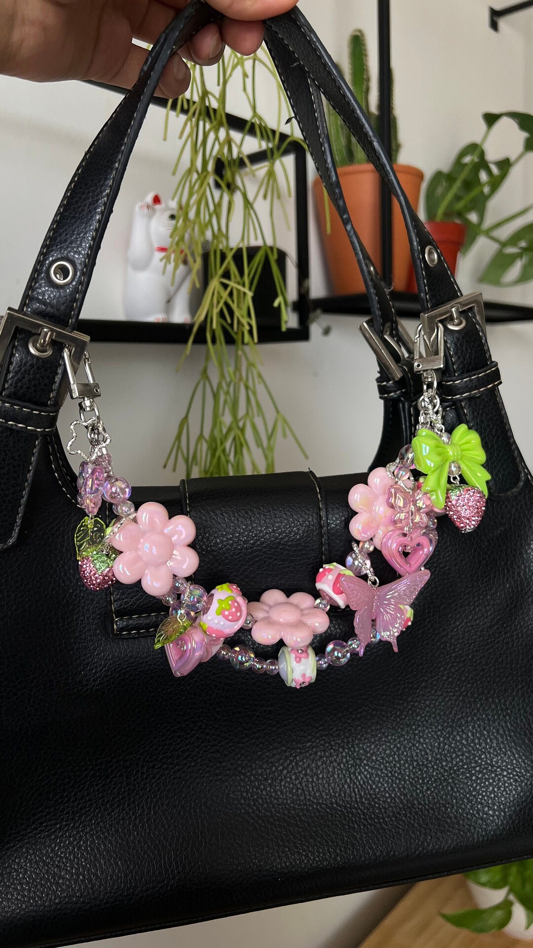 Strawberry Kiwi Double Bag Chain I Charmed Strawberry Bag Chain I Bag ...