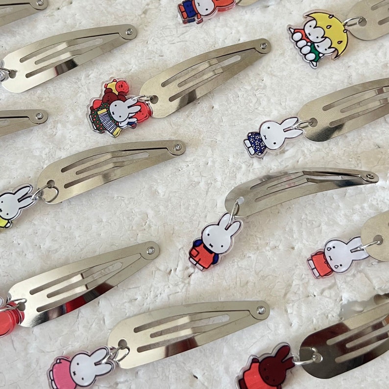Surprise Bag Miffy Hair Clips Dangling Miffy Hair Clips Kawaii Cute ...