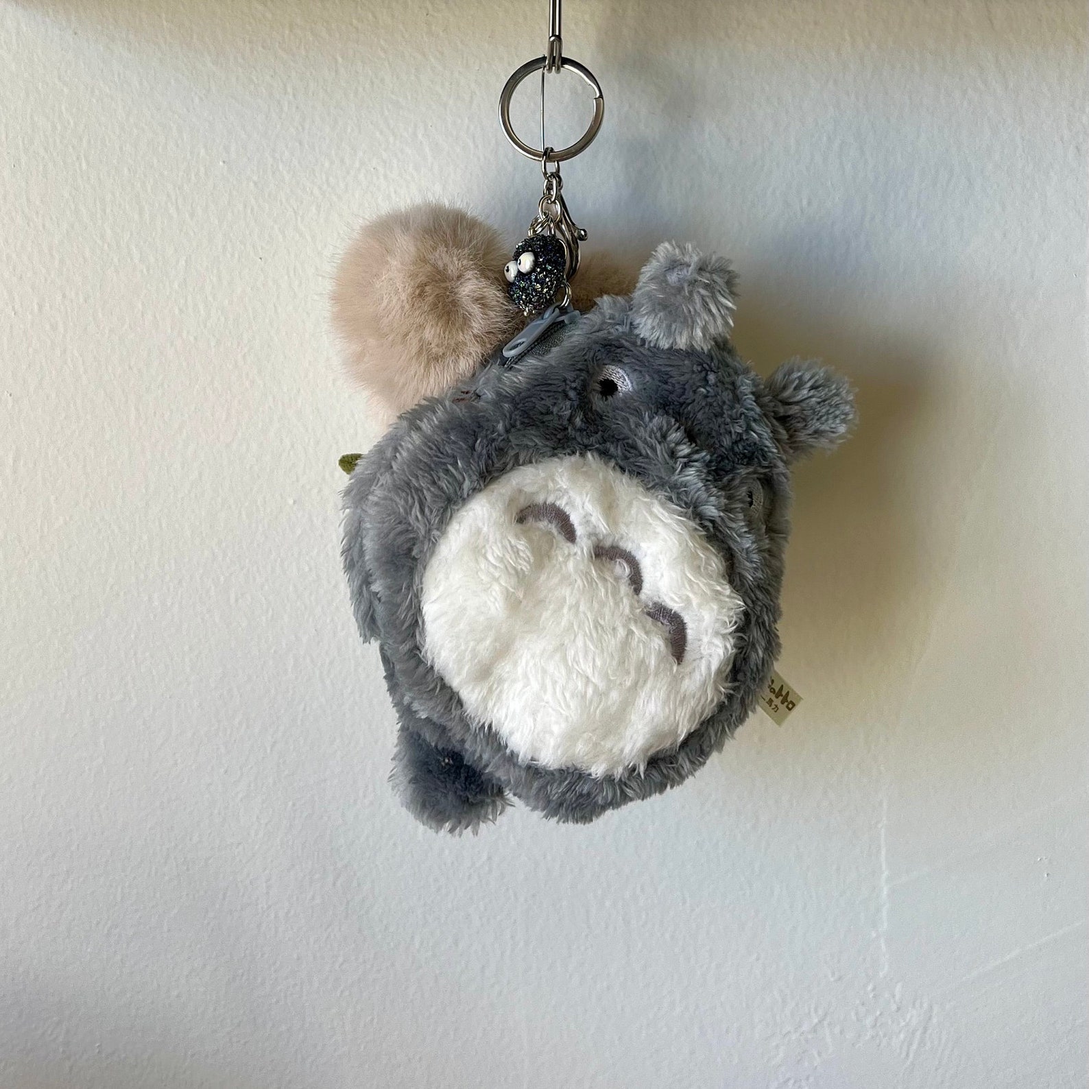 My Neighbor Totoro Soot Sprite Faux Fur Plushie Coin Purse Bag Charm - Etsy