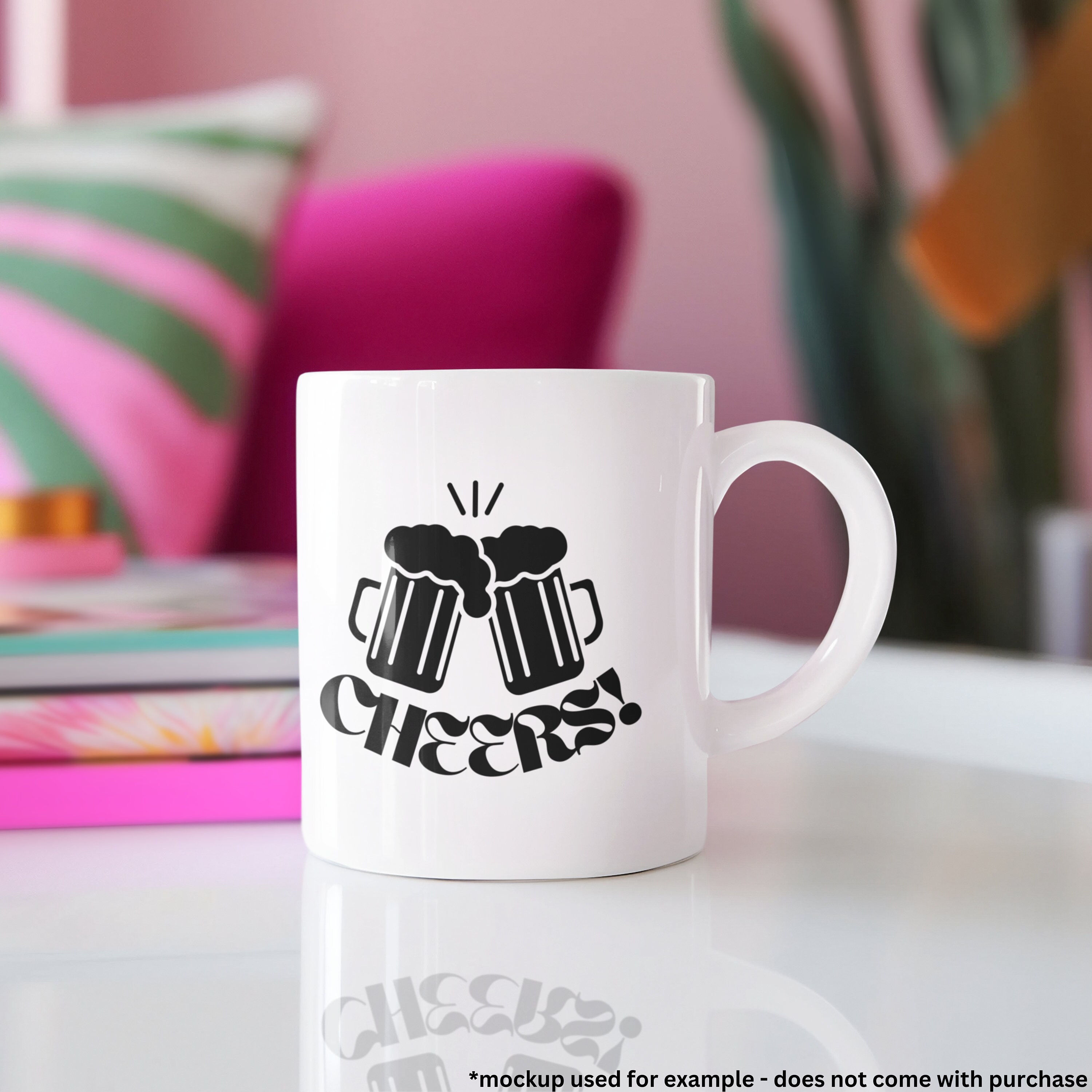 Cheers! SVG - for Engrave, Mug or Cup, Stickers, and More - Simple ...