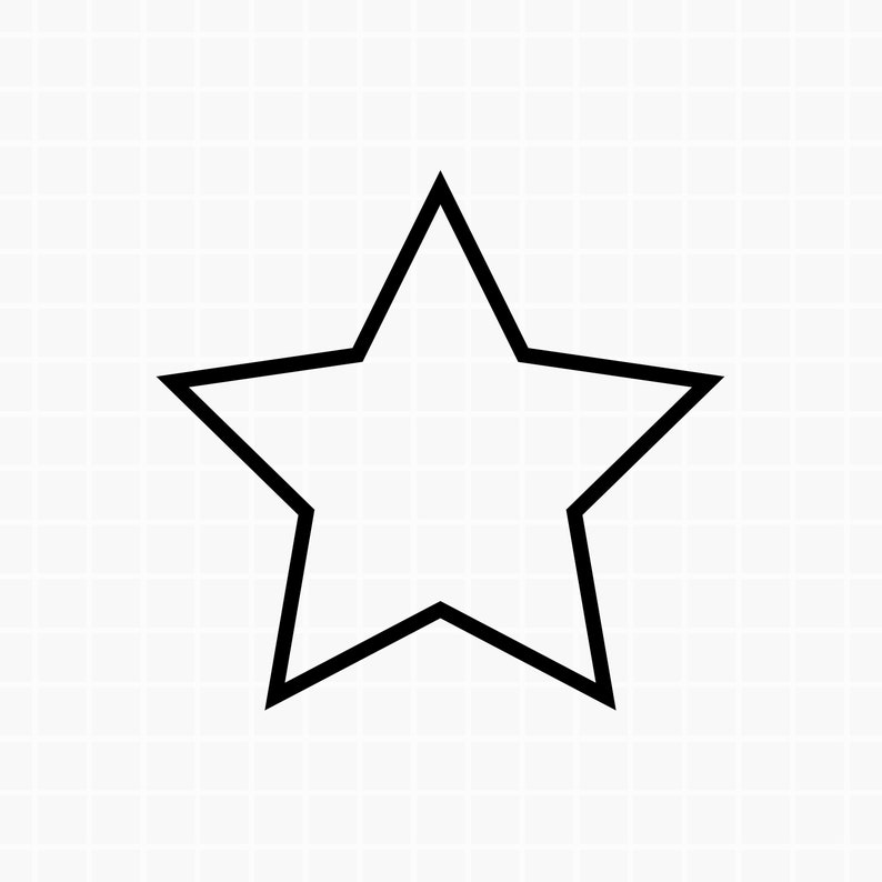 Star Outline SVG - for Engrave, Shirt Design, Mug or Cup, and More ...