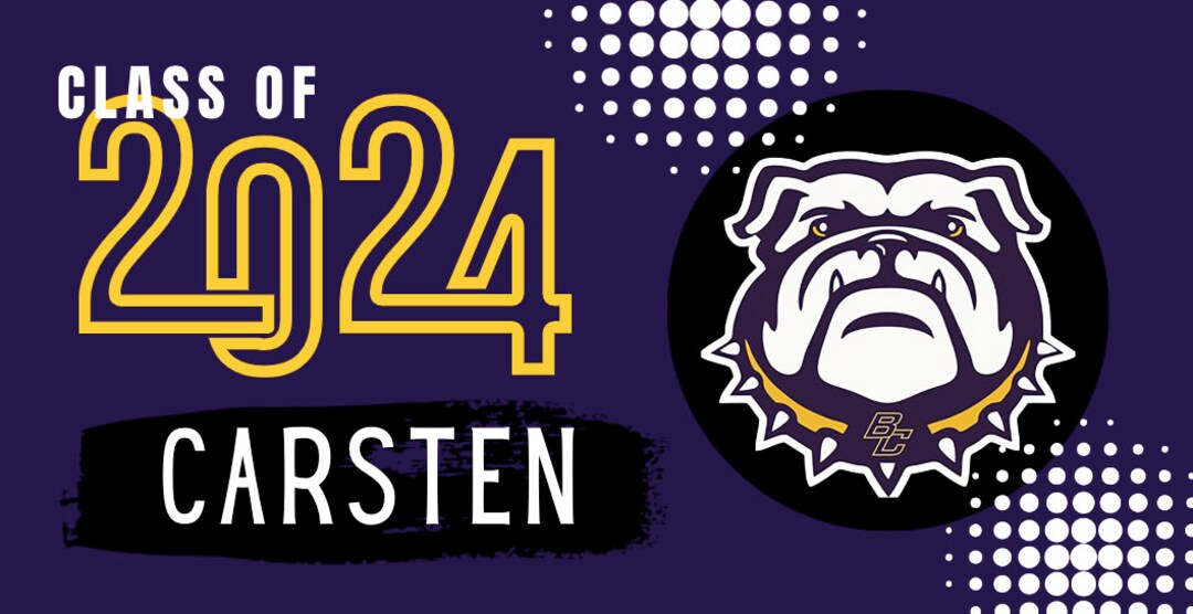 Bloom Carroll Senior Banner 2024 - No Photos - Etsy