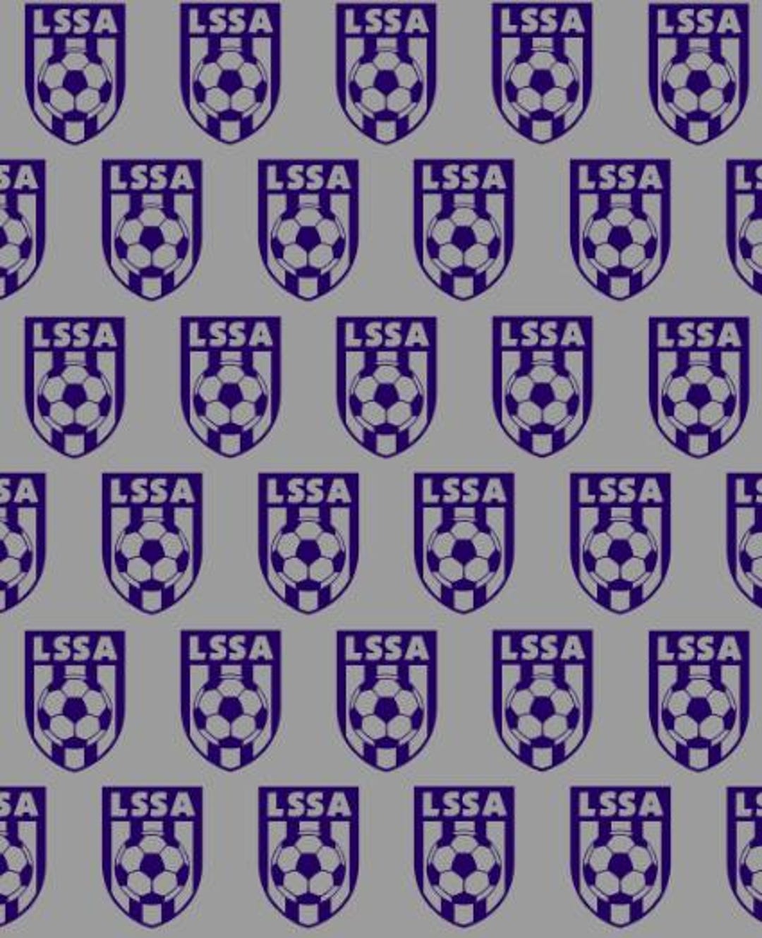 LSSA Logo Scattered on Grey, Minky Blanket, Stadium Blanket, Sherpa ...