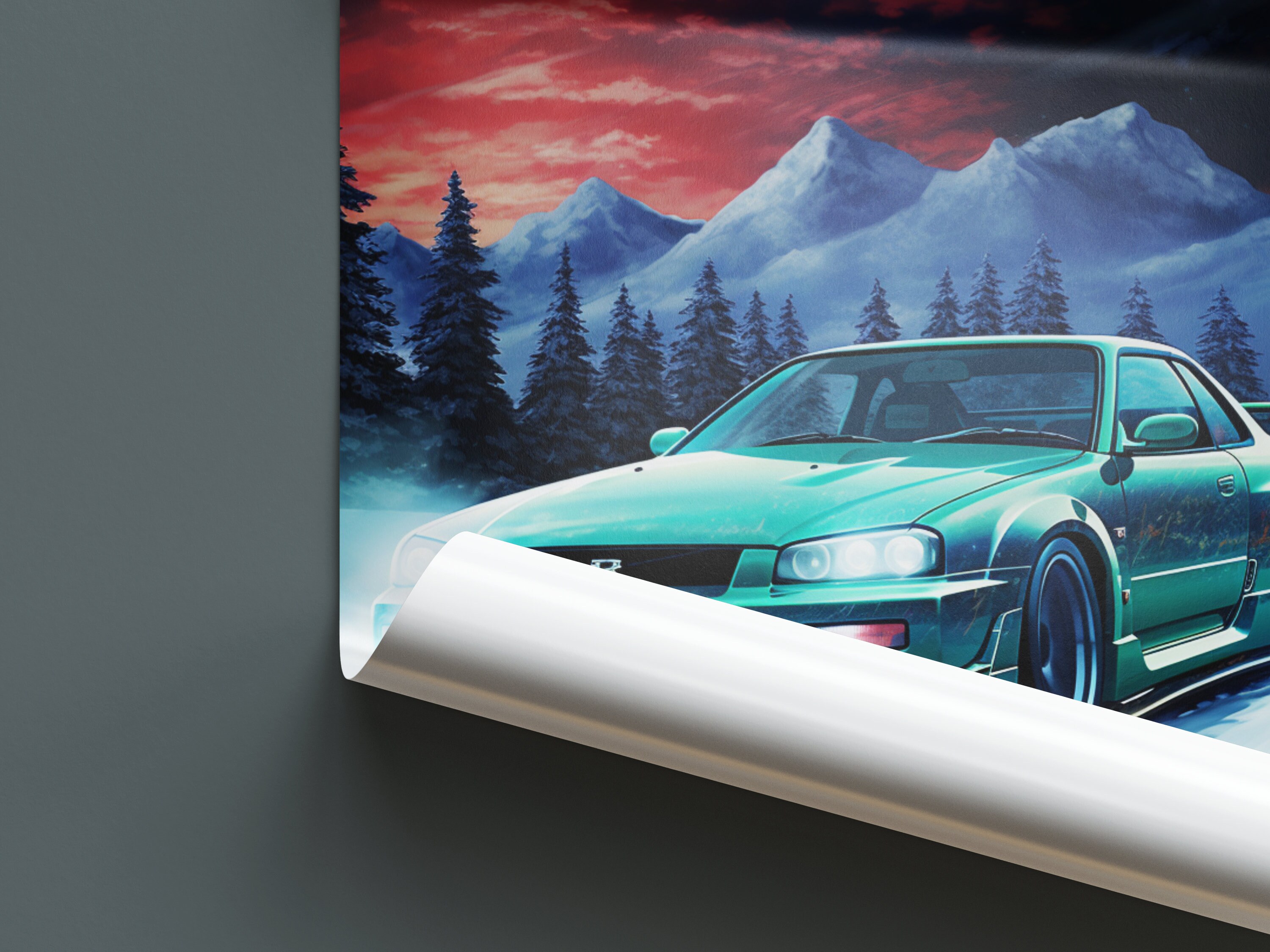 Nissan Skyline R34 GT-R Poster: Legendary Performance Art. Celebrate ...