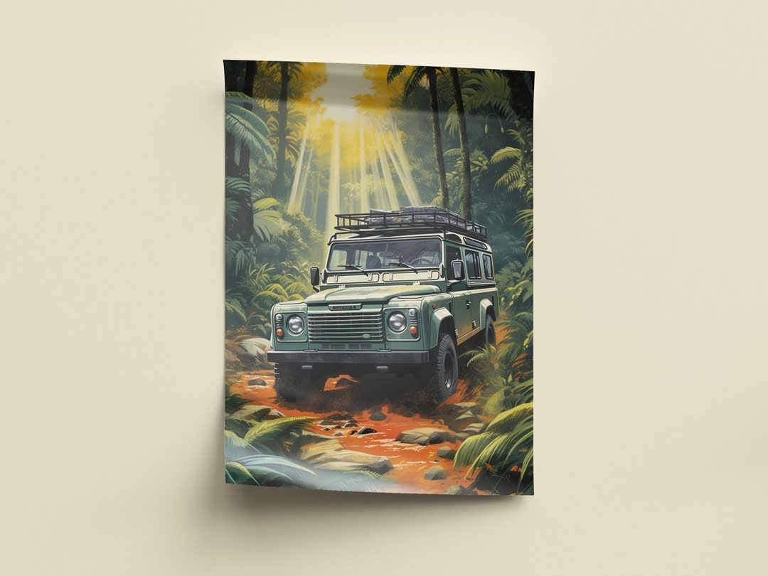Land Rover Defender Poster: Iconic Adventure Companion Premium Off-road ...