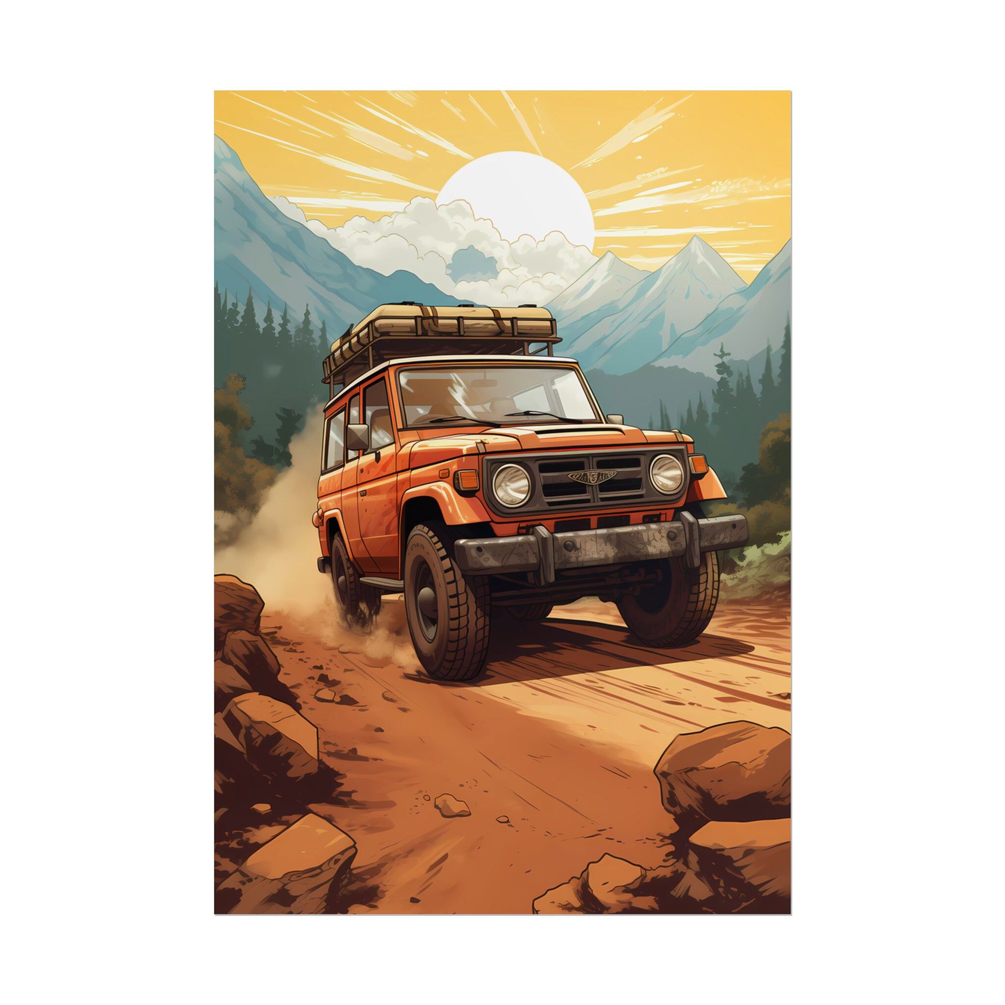 Toyota Land Cruiser Poster: Legendary Off-road Icon Vintage-inspired ...
