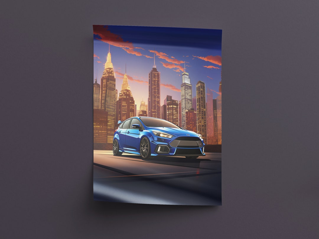 Ford Focus RS Mk3 Poster: Sleek Automotive Art for Enthusiasts ...