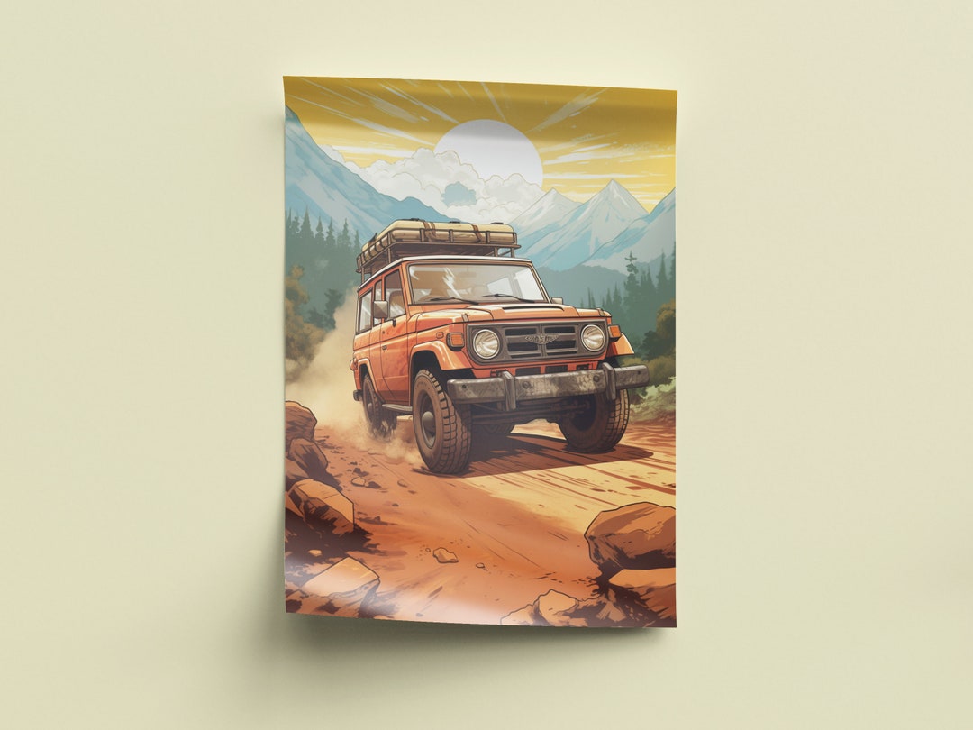 Toyota Land Cruiser Poster: Legendary Off-road Icon Vintage-inspired ...
