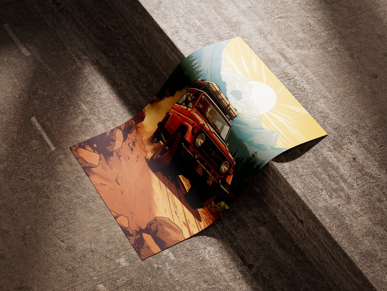 Toyota Land Cruiser Poster: Legendary Off-road Icon Vintage-inspired ...