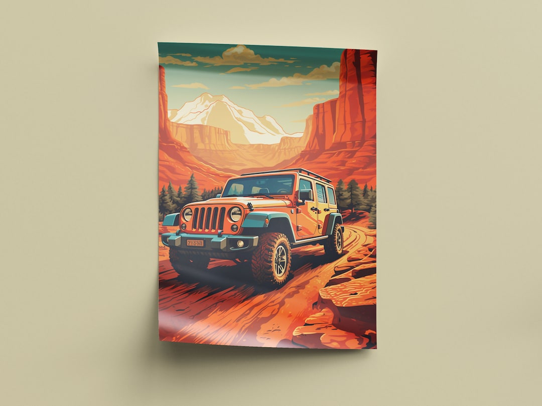 Jeep Wrangler Poster: Conquer Any Terrain Iconic Off-road Art for ...