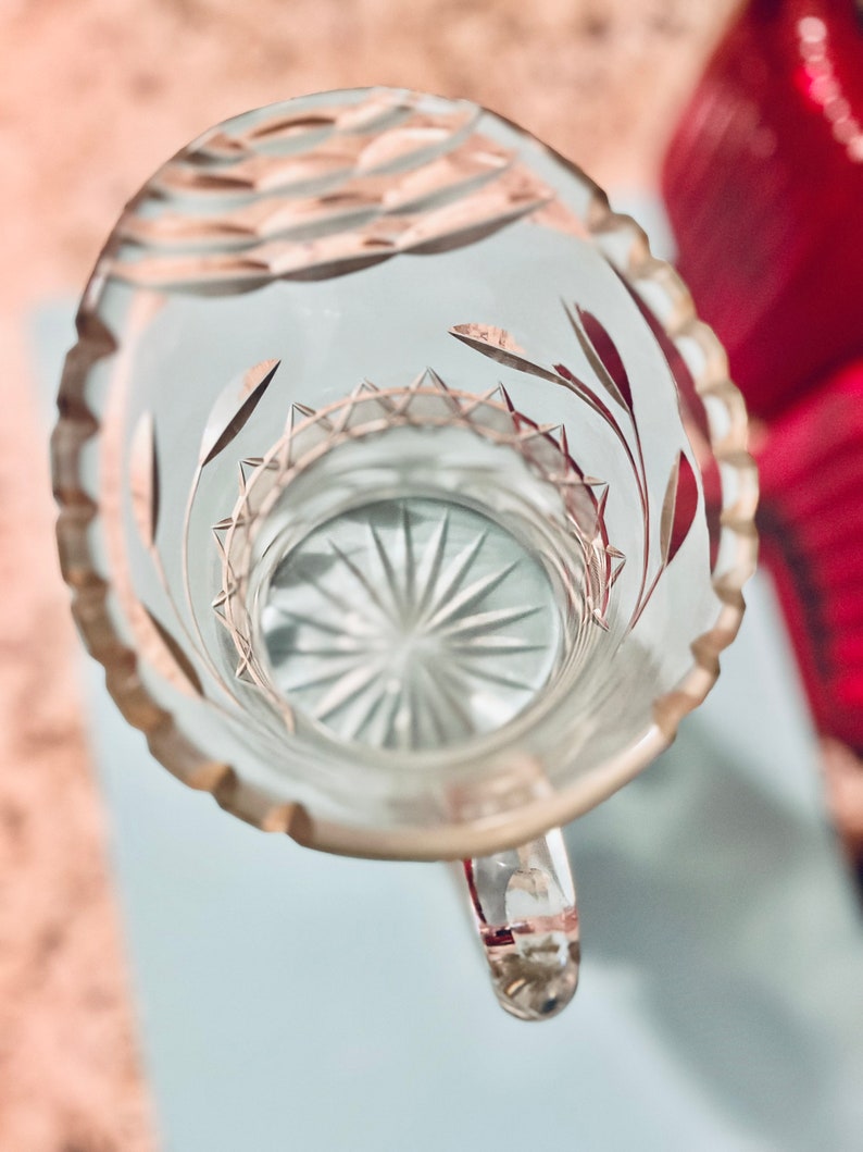 Antique Glass Pitcher Circa 1900s - Etsy