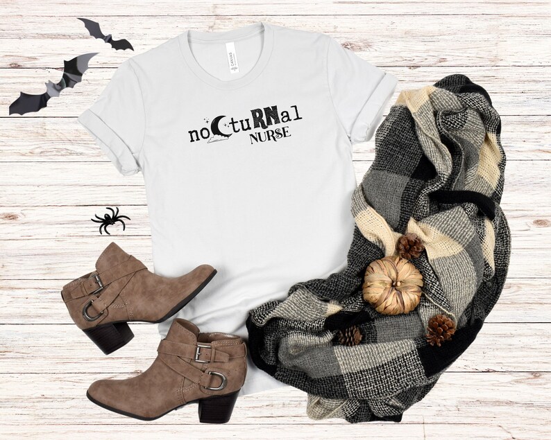 Funny Night Shift Nurse Shirt, nocturnal Nurse Registered Nurse T-shirt ...