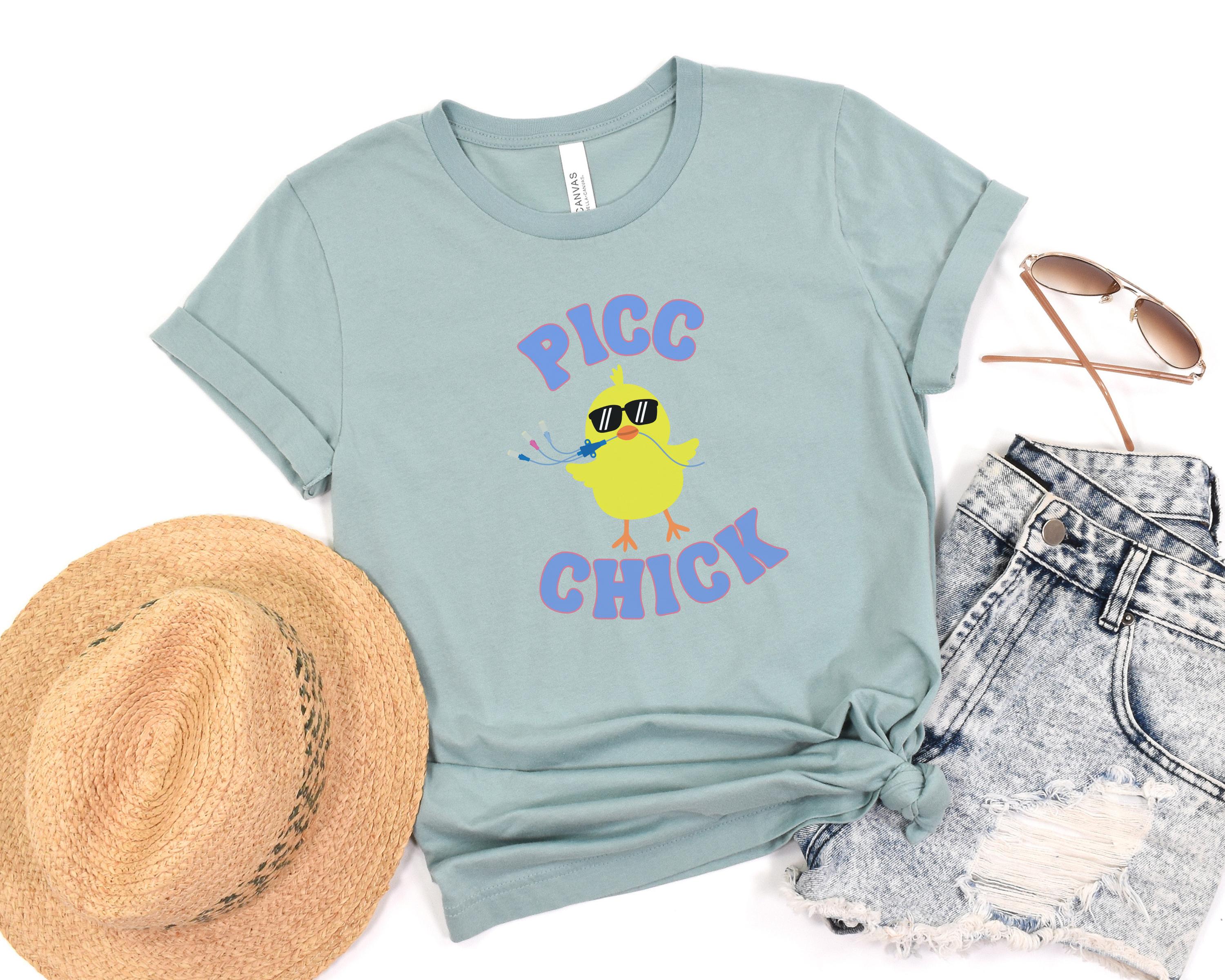 PICC Chick Vascular Access Nurse Shirt, Funny IV Team T-shirt, Infusion ...