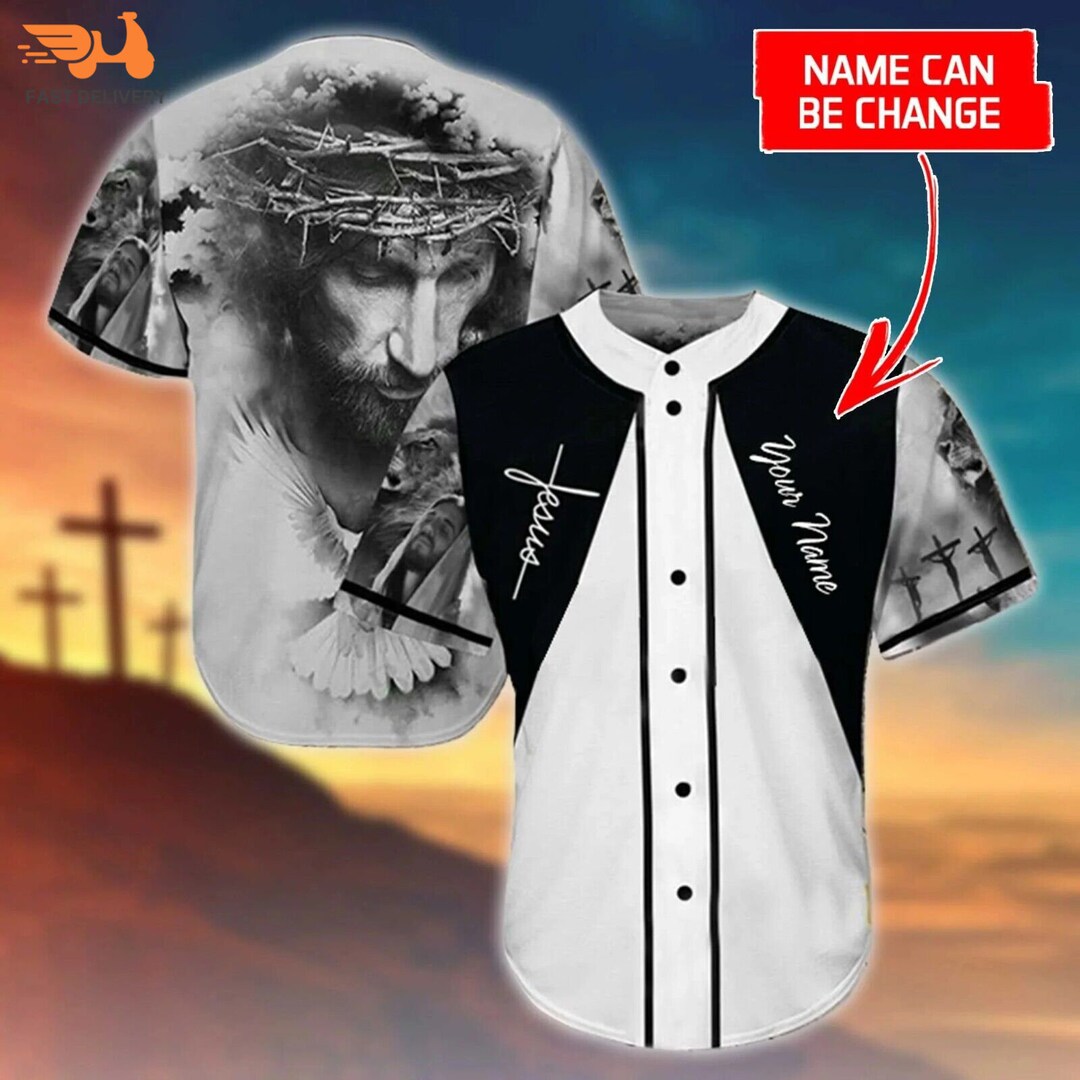 Custom Name Cross Dove Jesus Baseball Jersey Shirt Gift for - Etsy