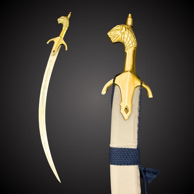Big Kirpan, Sikh Kirpan, Sikh Sword, Brass Talvar, Talwar, Sikh Gift ...