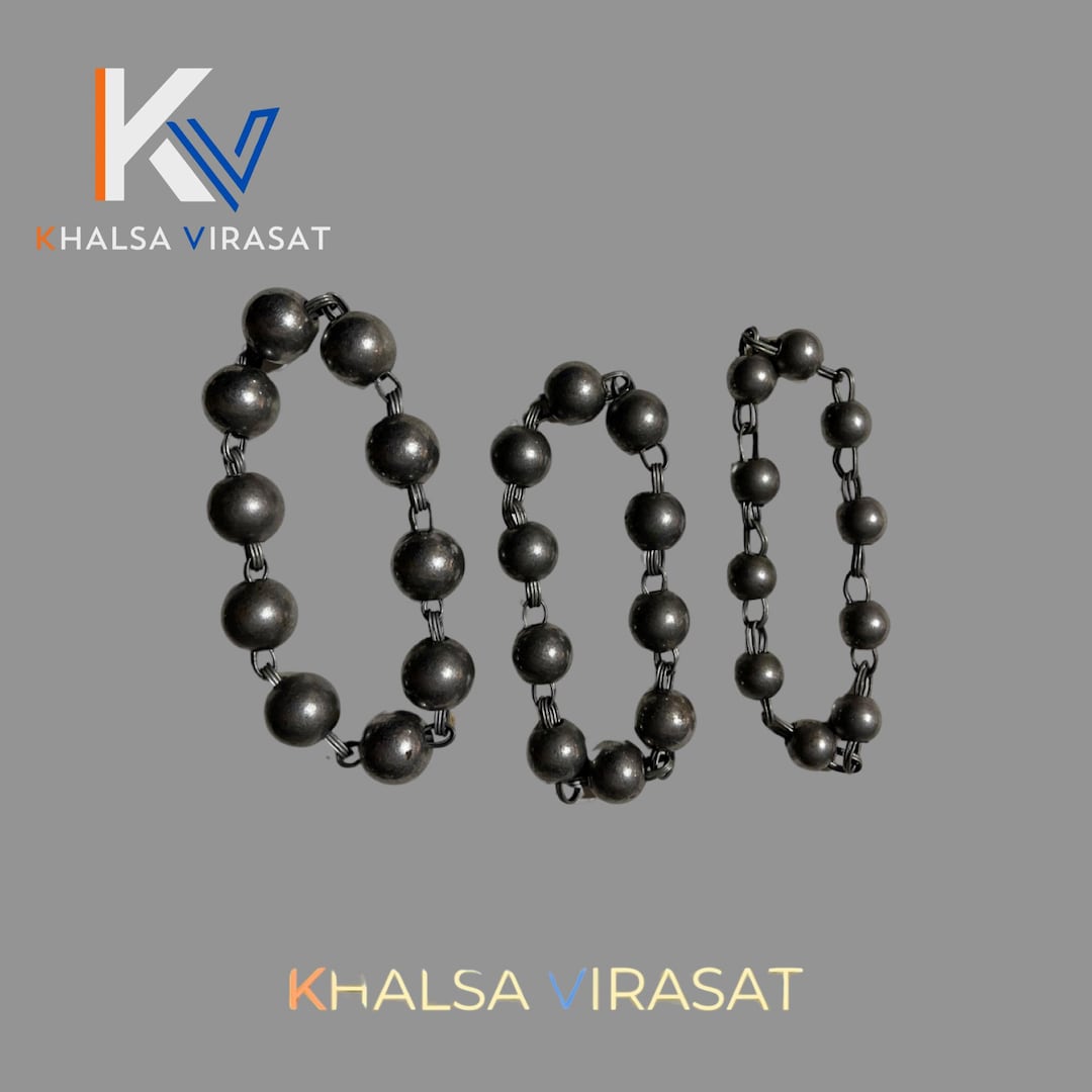 Sarbhloh Simrana, Prayer Beads, 10 Beads, Simran Mala, Iron Bracelet ...