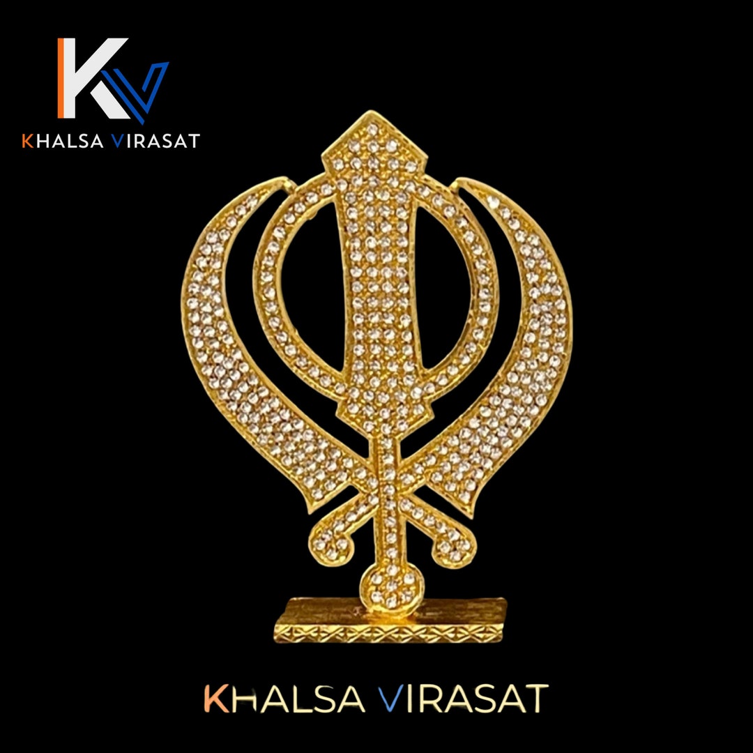 Khanda Table Top Idol, Sikh Home Decor, Metal Khanda, Sikh Gift Items ...
