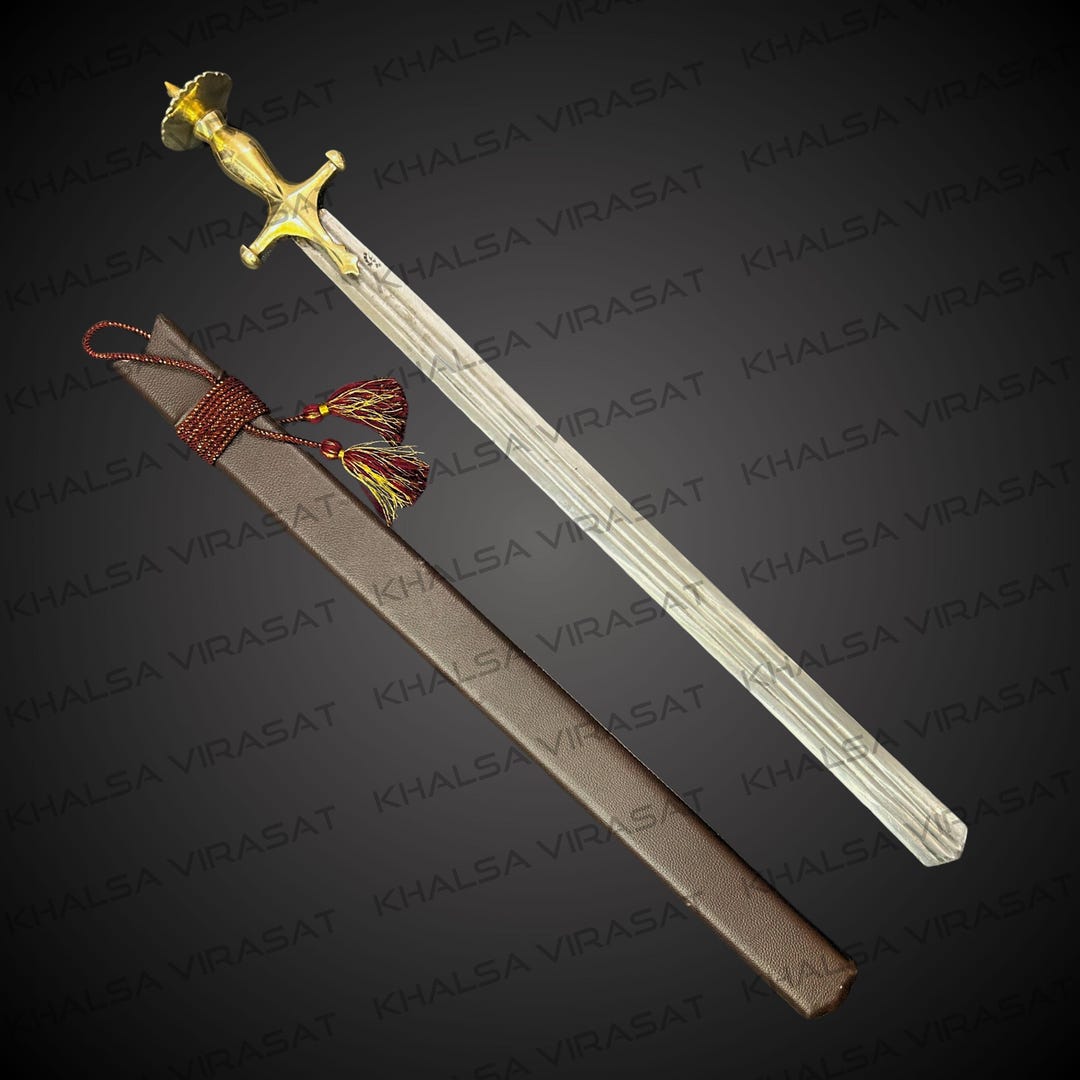 Big Khanda With Brass Handle, Sikh Sword, Baba Deep Singh Ji Khanda ...