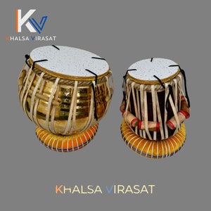 Tabla Set, Indian Drum, Brass Professional Bayan & Dayan Percussion ...
