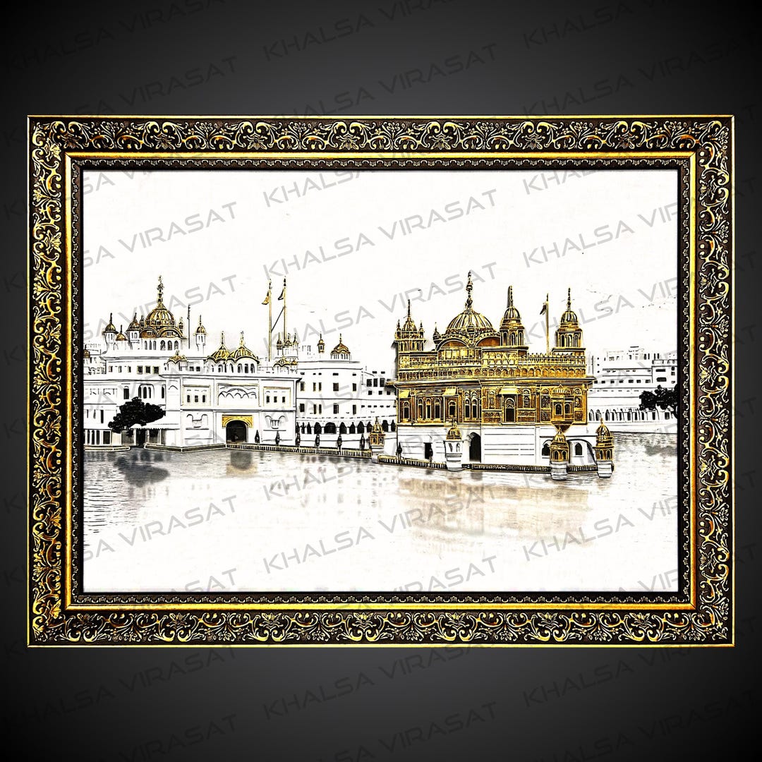 The Golden Temple Photo, Sikh Home Decor, Sikh Wall Hanging, Sri Darbar ...