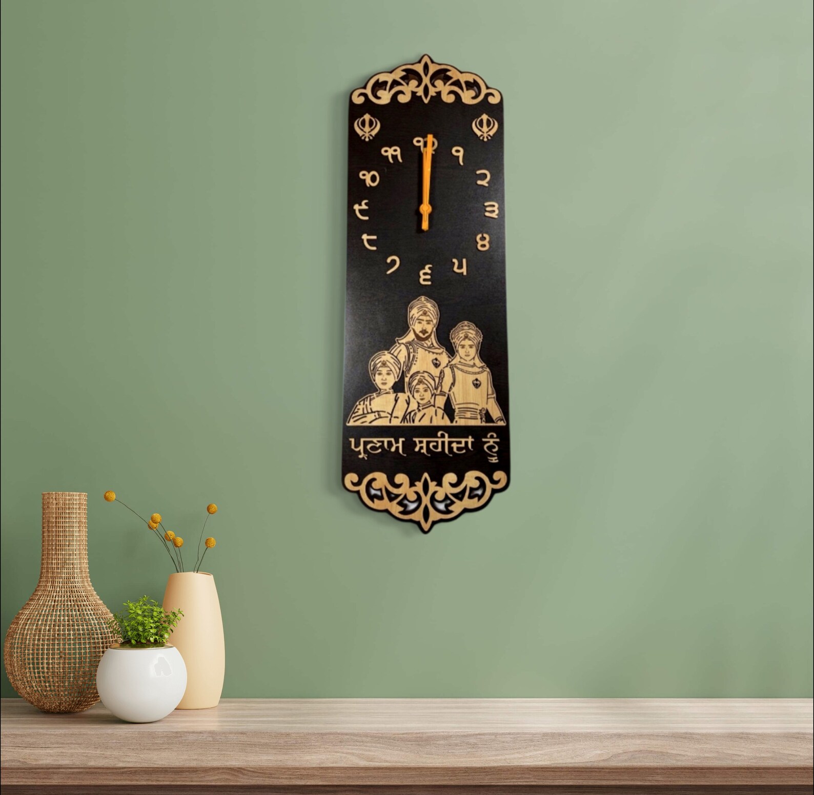 4 Sahibzade Wall Clock, Punjabi Clock, Sikh Wall Clock, Sikh Home Decor ...