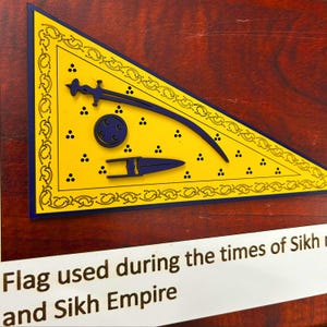 Old Sikh Flag Wall Hanging, Sikh Home Decor, Khalsa Flag, Sikh Gift ...
