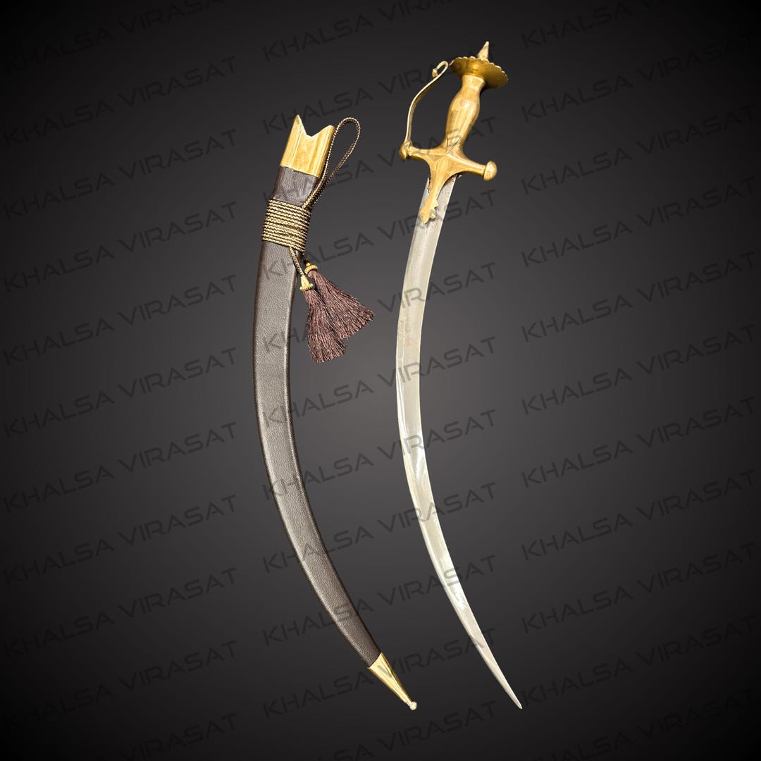 Iron Sikh Kirpan, Brass Handle, 36 Inch Talwar - Etsy