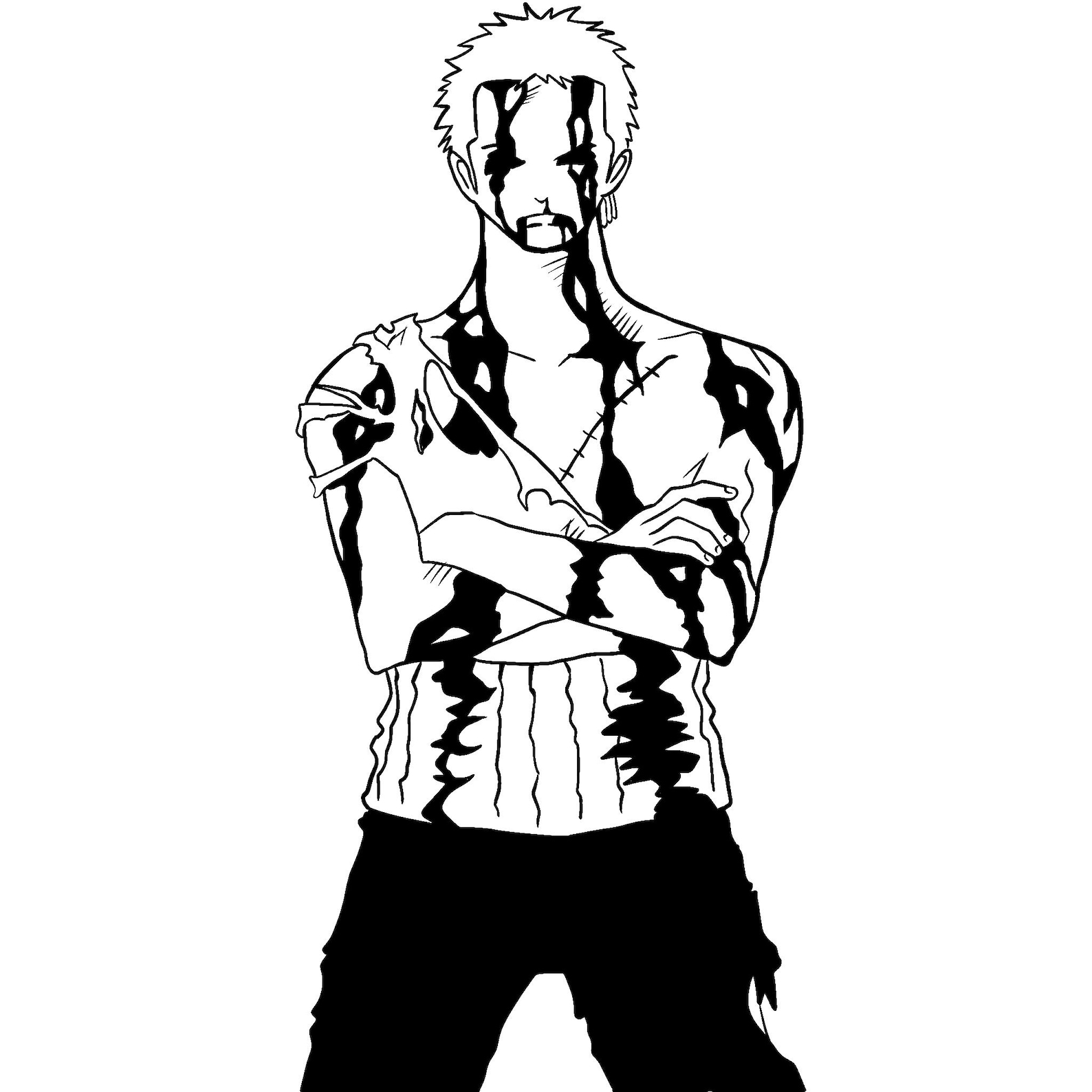 One Piece Roronoa Zoro “nothing Happend” Vinyl Decal Sticker - Etsy