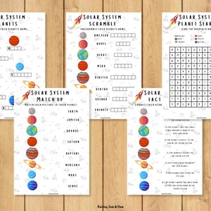 Solar System Activity Pack Space Learning Home Schooling - Etsy