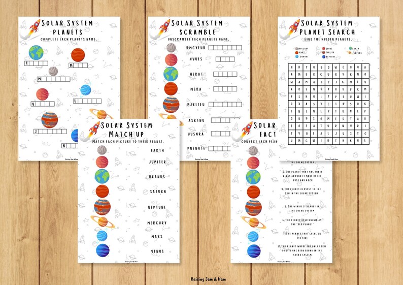 Solar System Activity Pack Space Learning Home Schooling - Etsy