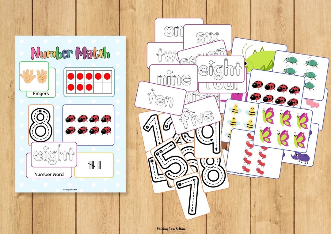 Number Match Activity, Toddler Activity, Counting, Mathematics ...
