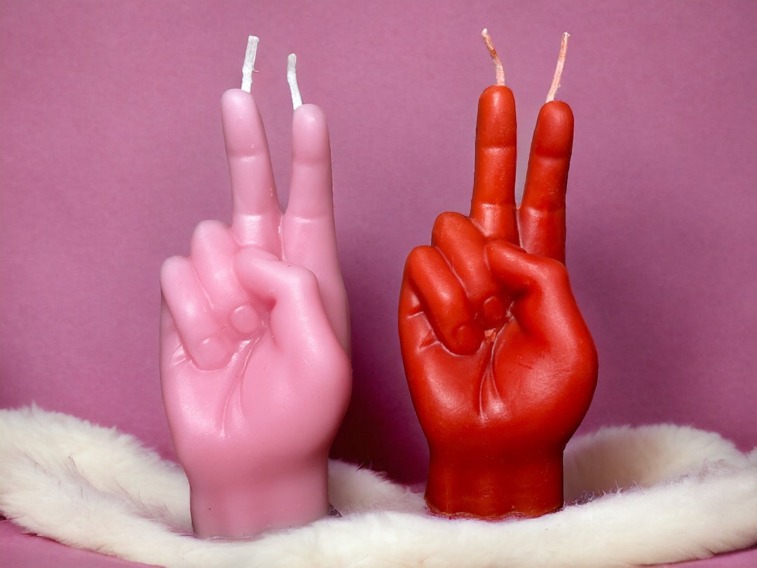 Peace Sign Candle, Colourful, Hand Gesture, Peace Candle, Peace and ...