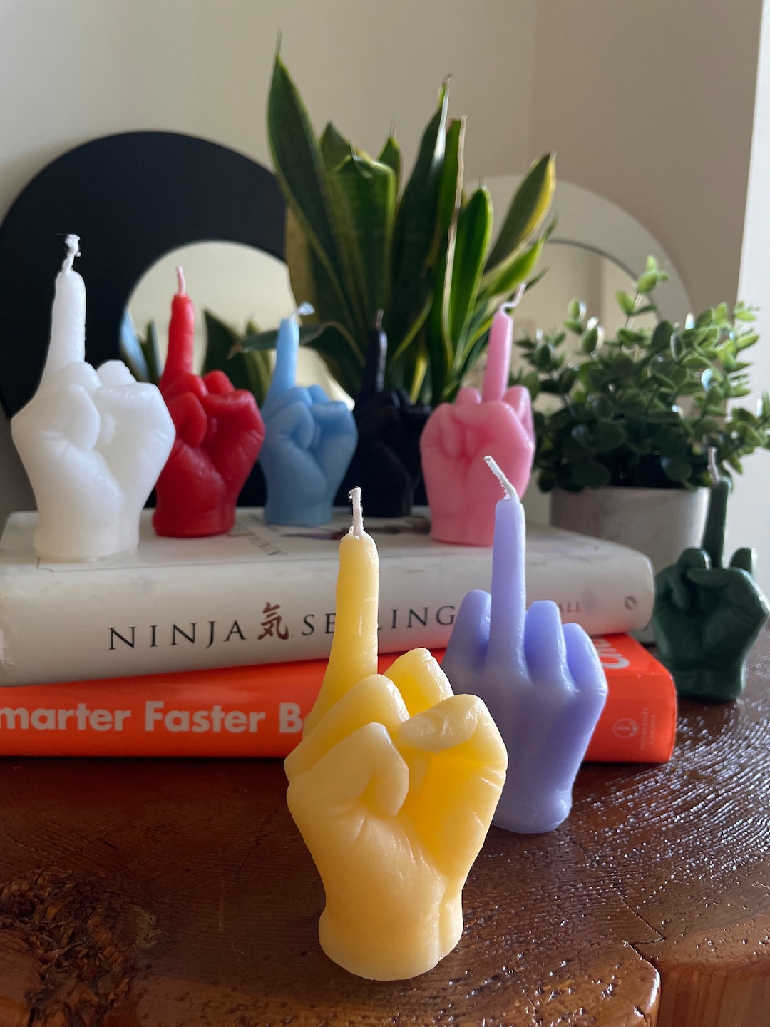 Middle Finger Candle, Coulourful, Funny Candle, Unique Candle, Hand Gesture Candle, Scented ...