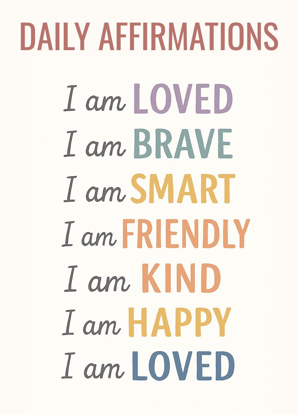 Calm Yoga and Daily Affirmations Posters Classroom Activities for ...