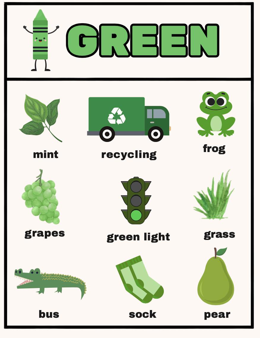 Learn Your Colors Poster Set for Children 6 Printable Educational ...