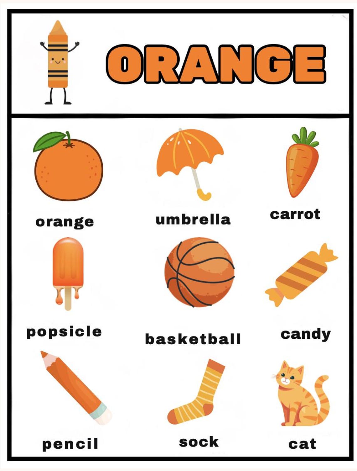Learn Your Colors Poster Set for Children 6 Printable Educational ...
