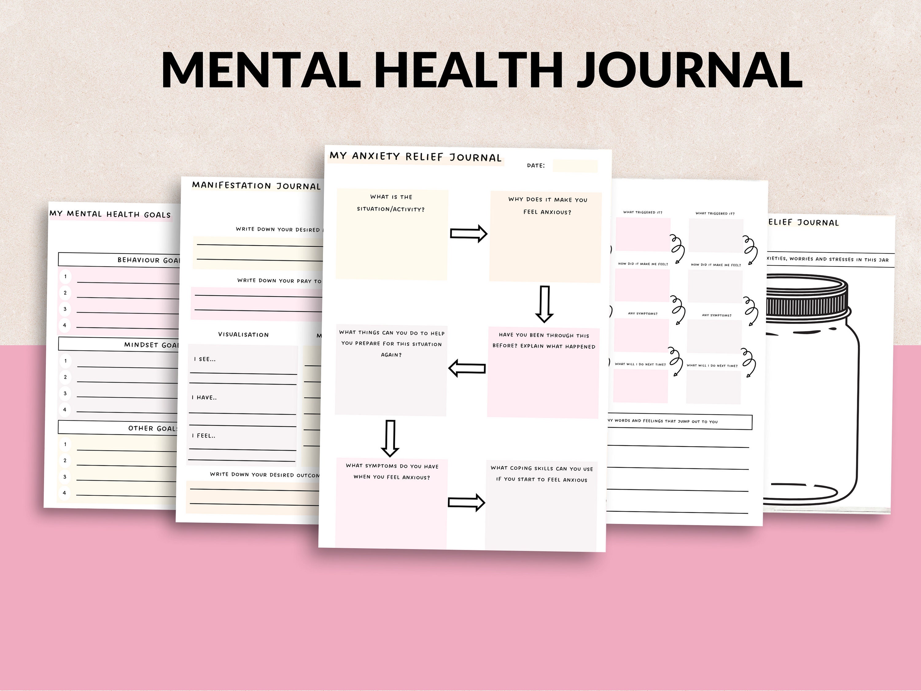 Mental Health Journal Digital Goodnotes Planner Mentalhealth Workbook ...
