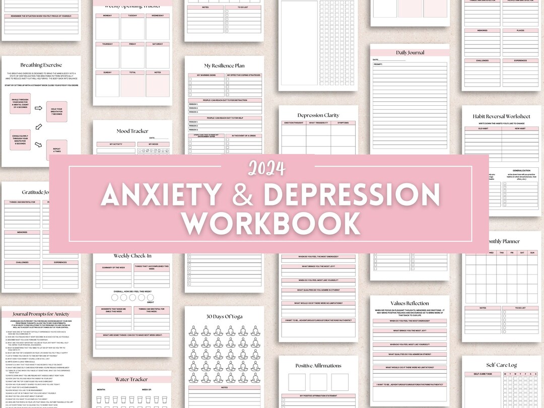 Anxiety and Depression Workbook Goodnotes Digital Journal Digital ...